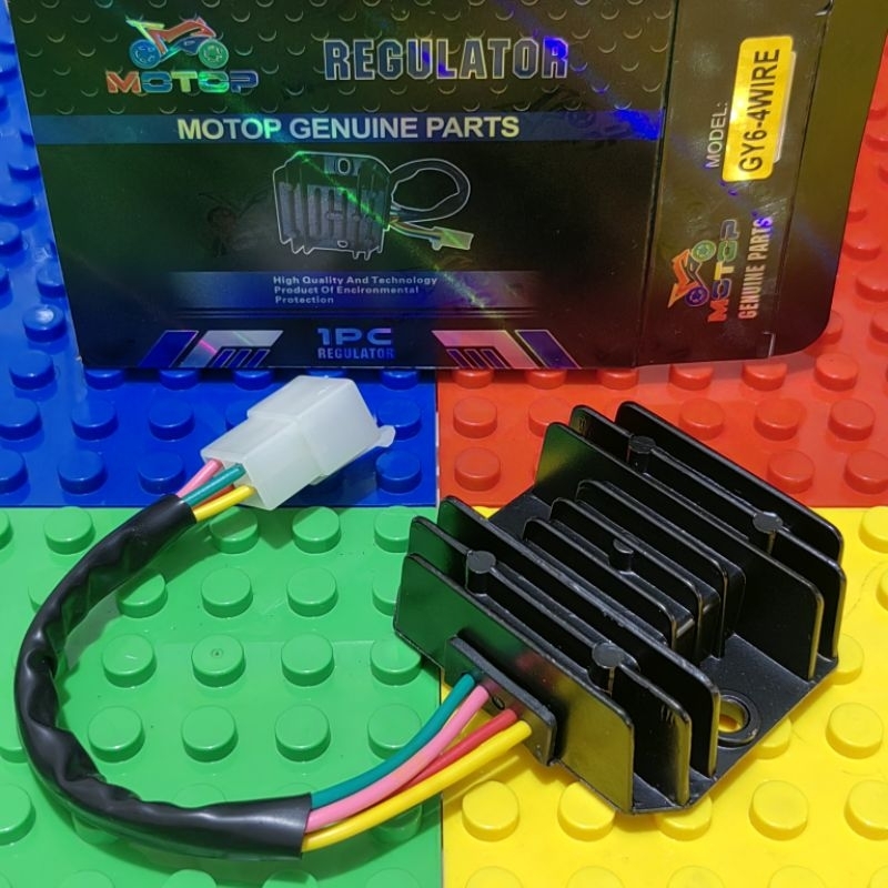 MOTOP RECTIFIER/REGULATOR FOR GY6 4WIRE (PER PC.) | Shopee Philippines