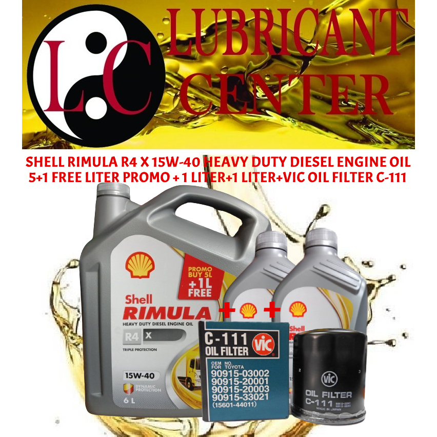 SHELL RIMULA R4 X 15W-40 HEAVY DUTY DIESEL ENGINE OIL 5+1L FREE PROMO+ ...