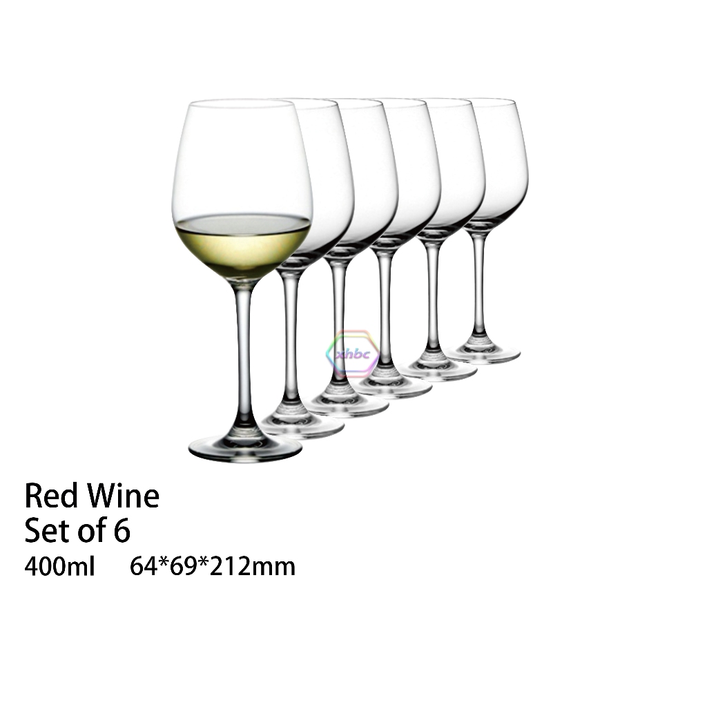 400ml Glassware Lead-free crystal Goblet glass wine glass set 1pcs.6pcs ...