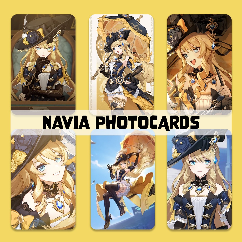 Genshin Impact Photocards - NAVIA Textured Photocards Front and Back ...
