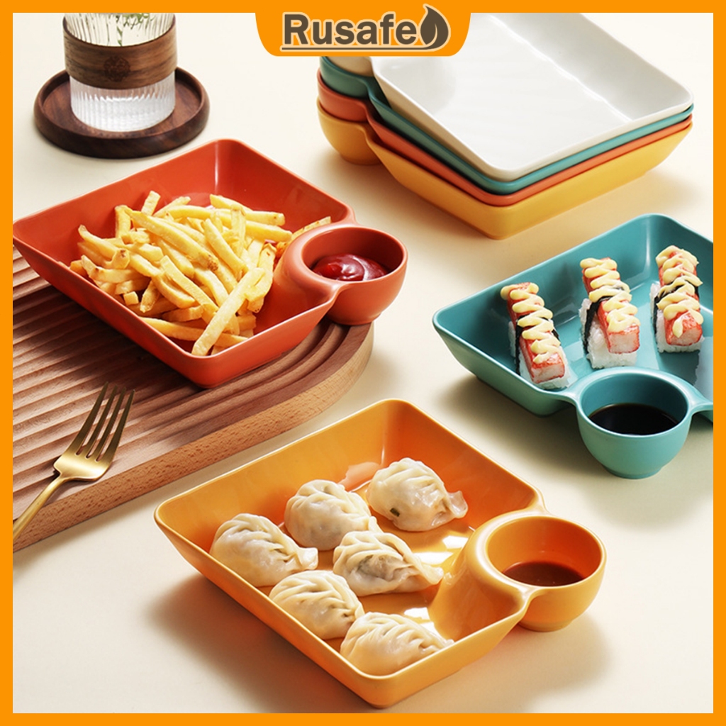 Plastic Food Serving Plates Household Rectangular Plates Creative ...