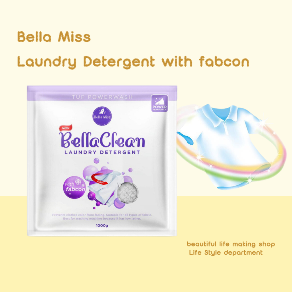 Bella Clean Laundry Detergent with Fabcon 1000g | Shopee Philippines
