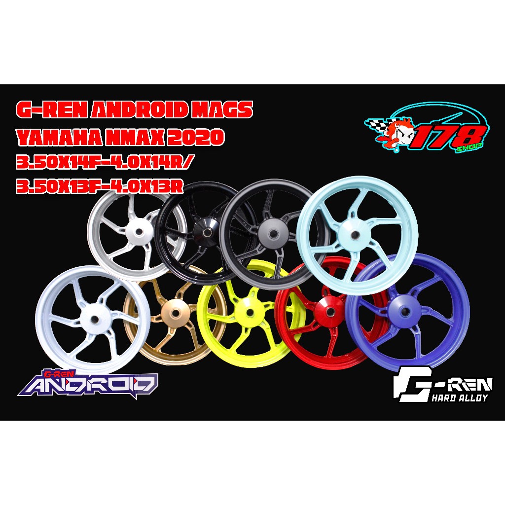 G-ren android 6 mags nmax155 v2 2020 up by 13"/14" | Shopee Philippines