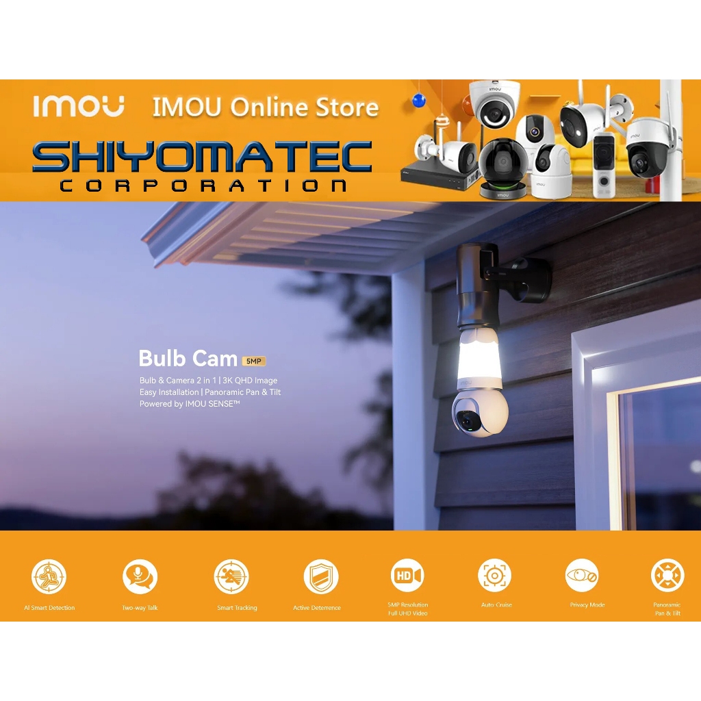 Imou bulb cam 3mp stand alone | Shopee Philippines