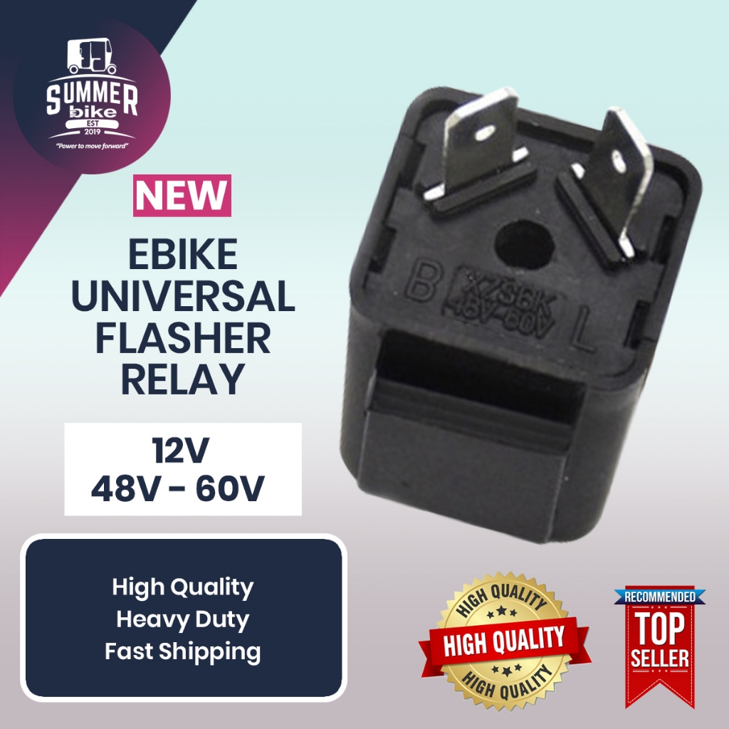 Ebike Flasher 12v Flasher 48-60v The buzzer flasher Relay Universal ...