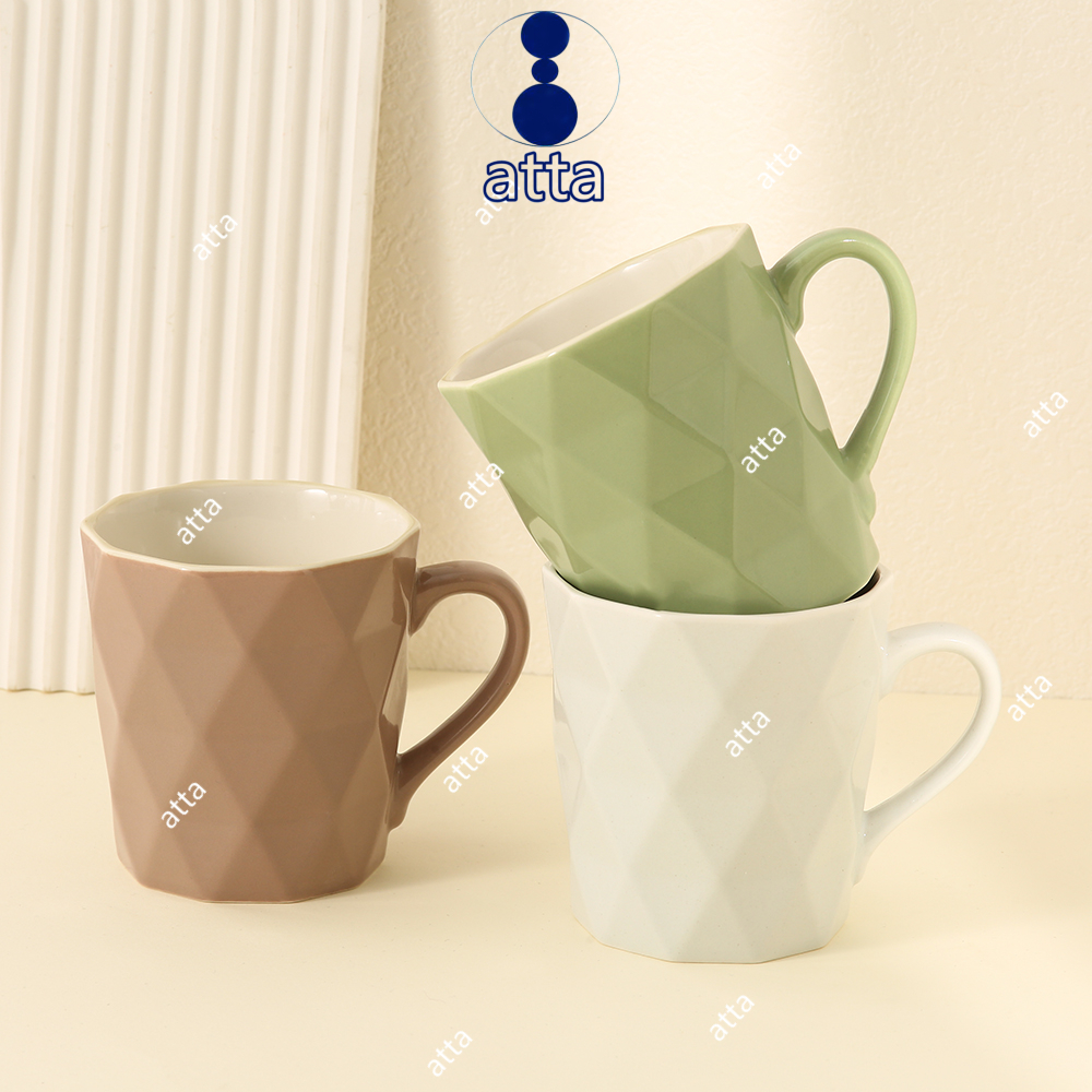 COD atta Small coffee Mug Rhomboid office Ceramic Gift mugs Tea Cup ...