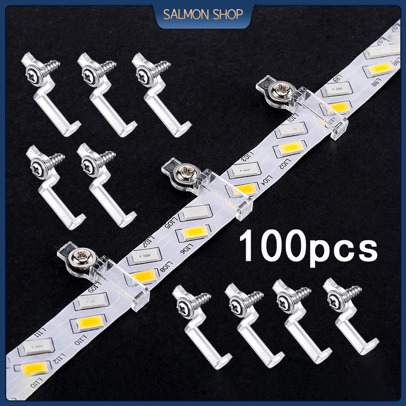 100pcs LED Light Strip Mounting Clips LED Light Tube Fixing Bracket ...