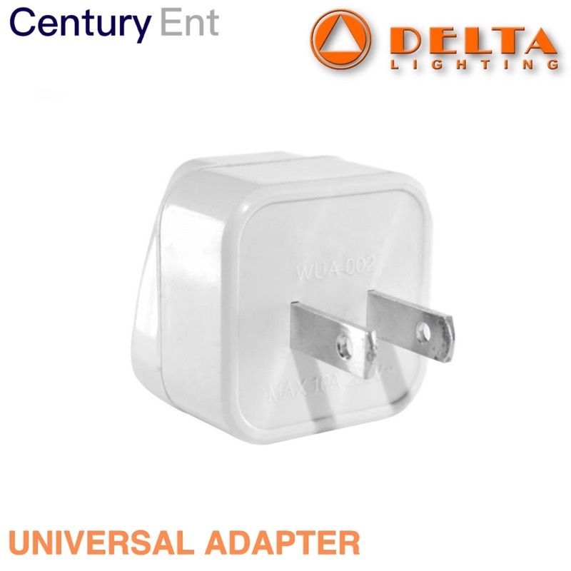 Delta Universal Adapter | 3-pin to 2-pin Adapter | 10A, 250V | Shopee ...