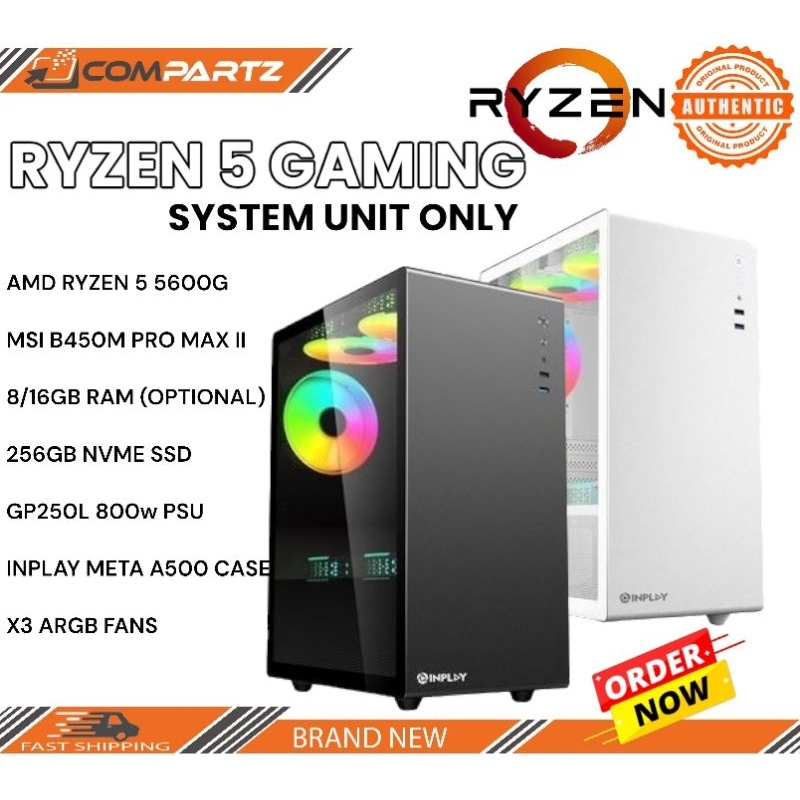 AMD Ryzen 5 5600G Gaming (System Unit Only) Ready to use | Shopee ...