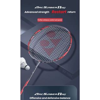 YONEX ARCSABER 11 PRO Badminton Racket Full Carbon Single 4U 26-30LBS 83g Made In Japan Free Bag ...