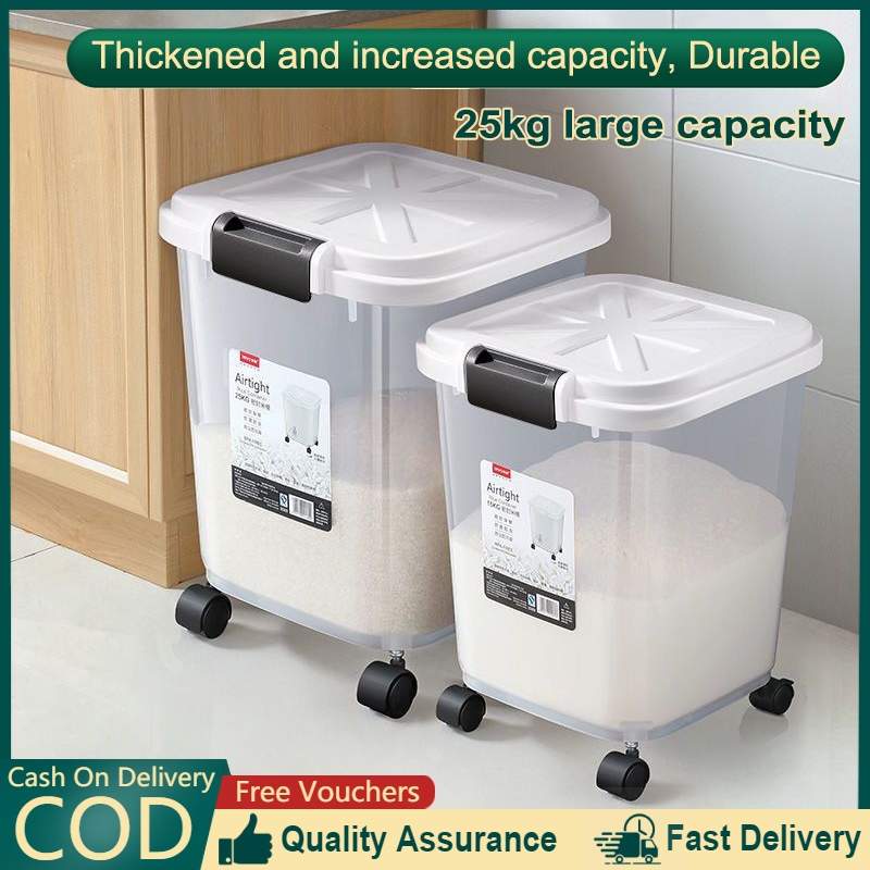 Rice dispenser 25Kilos 25kg sealed food rice storage container grain ...
