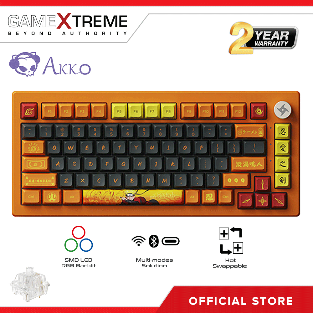 Akko Naruto Uzumaki 20th Anniversary 5075B Plus Tri-Mode RGB Hot ...