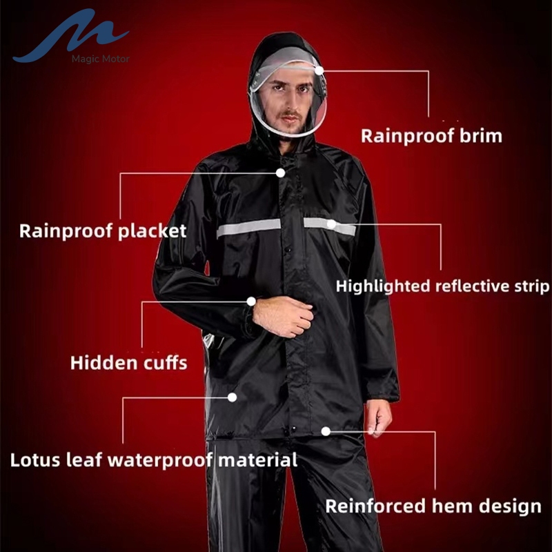 RainCoat For Motorcycle Waterproof Motor Bicycle Outdoor Raincoat Men ...