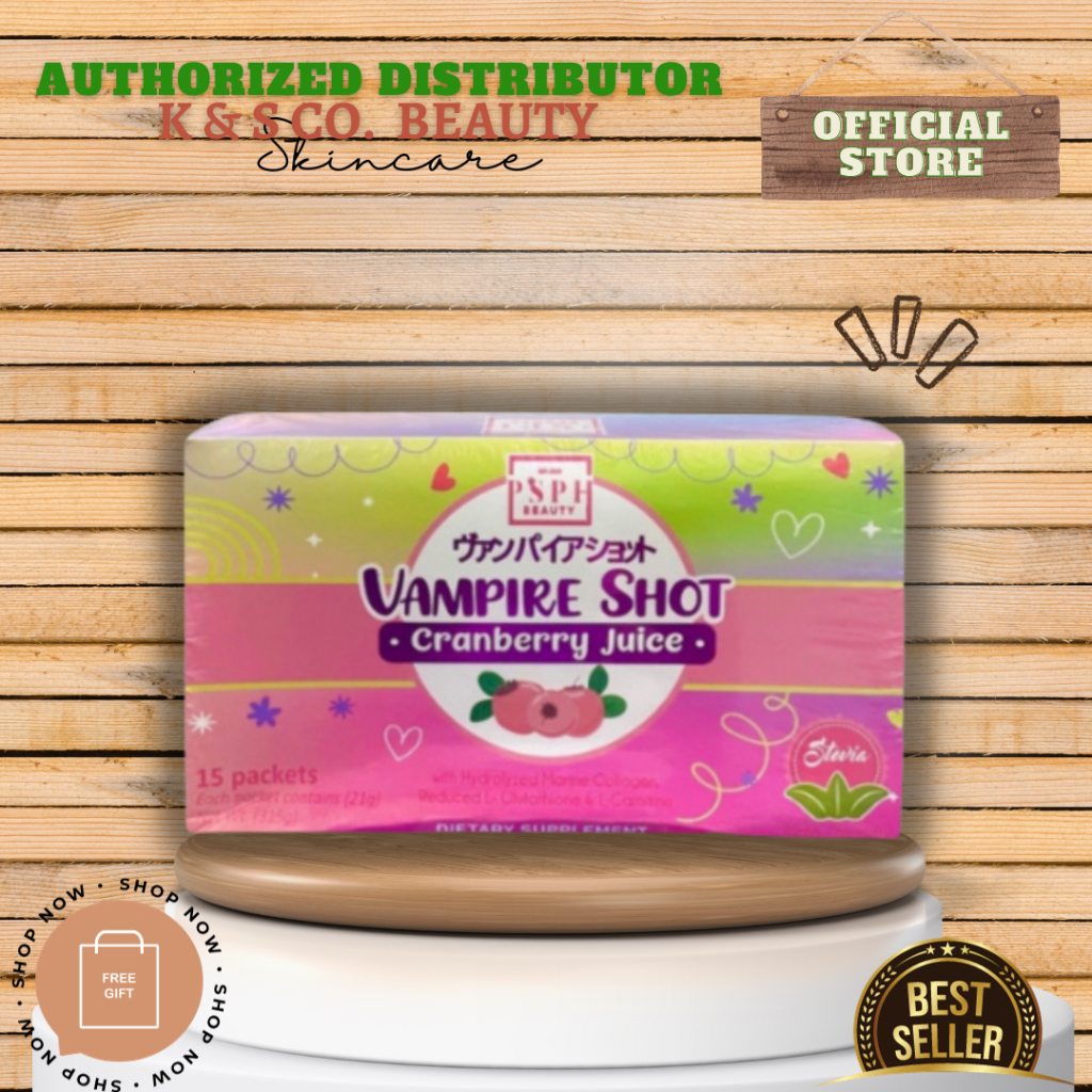 PSPH Vampire Shot Cranberry Juice with Hydrolyzed Marine Collagen L ...
