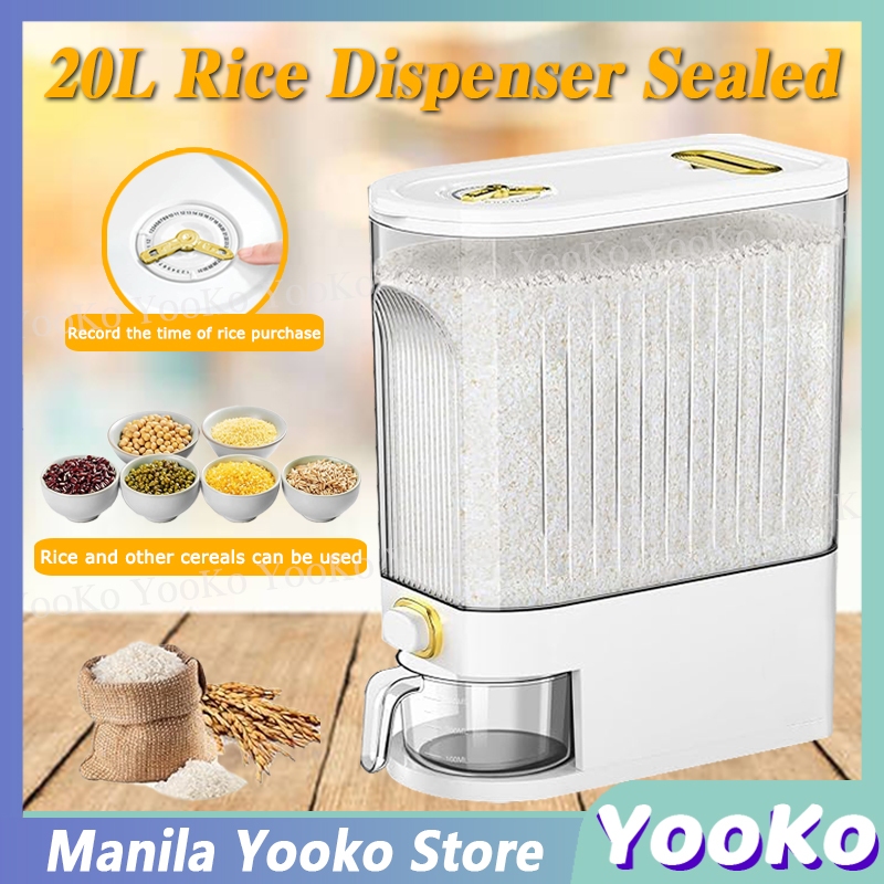 20L/10KG Rice Dispenser nano barrel insect-proof Rice storage moisture ...