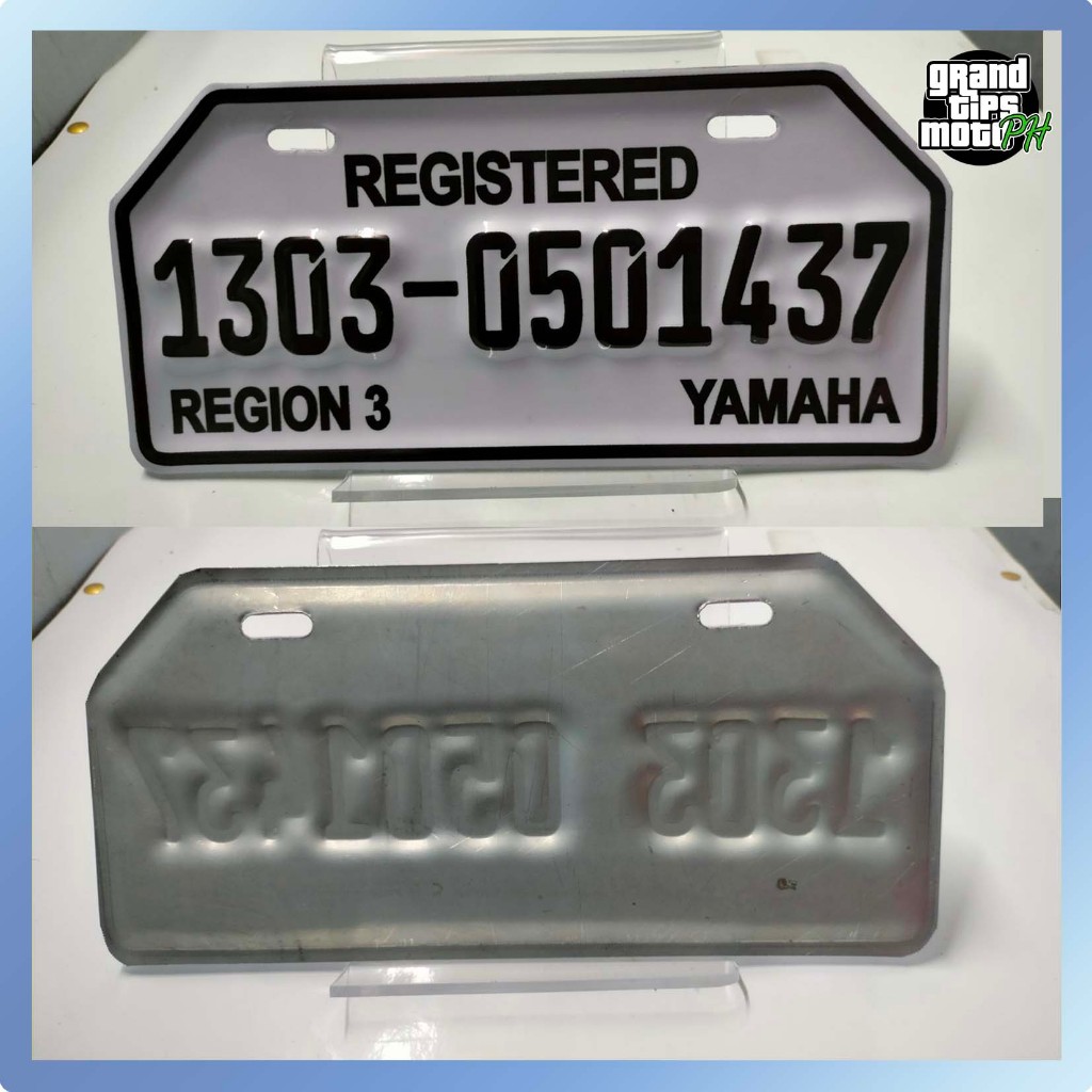 Temporary Plate Number for Motorcycles 4.25x9 Inches | Shopee Philippines