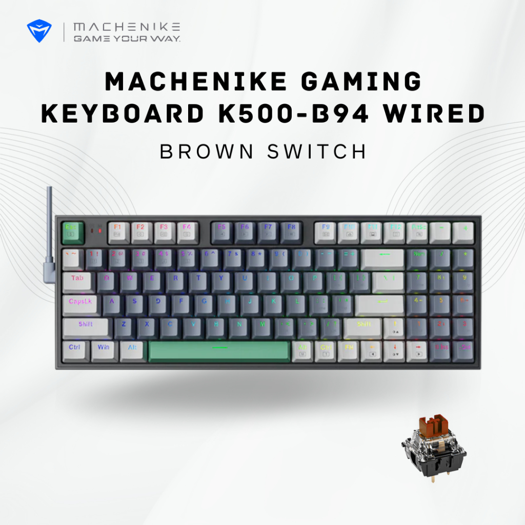 MACHENIKE KEYBOARD K500-B94 WIRED | Shopee Philippines