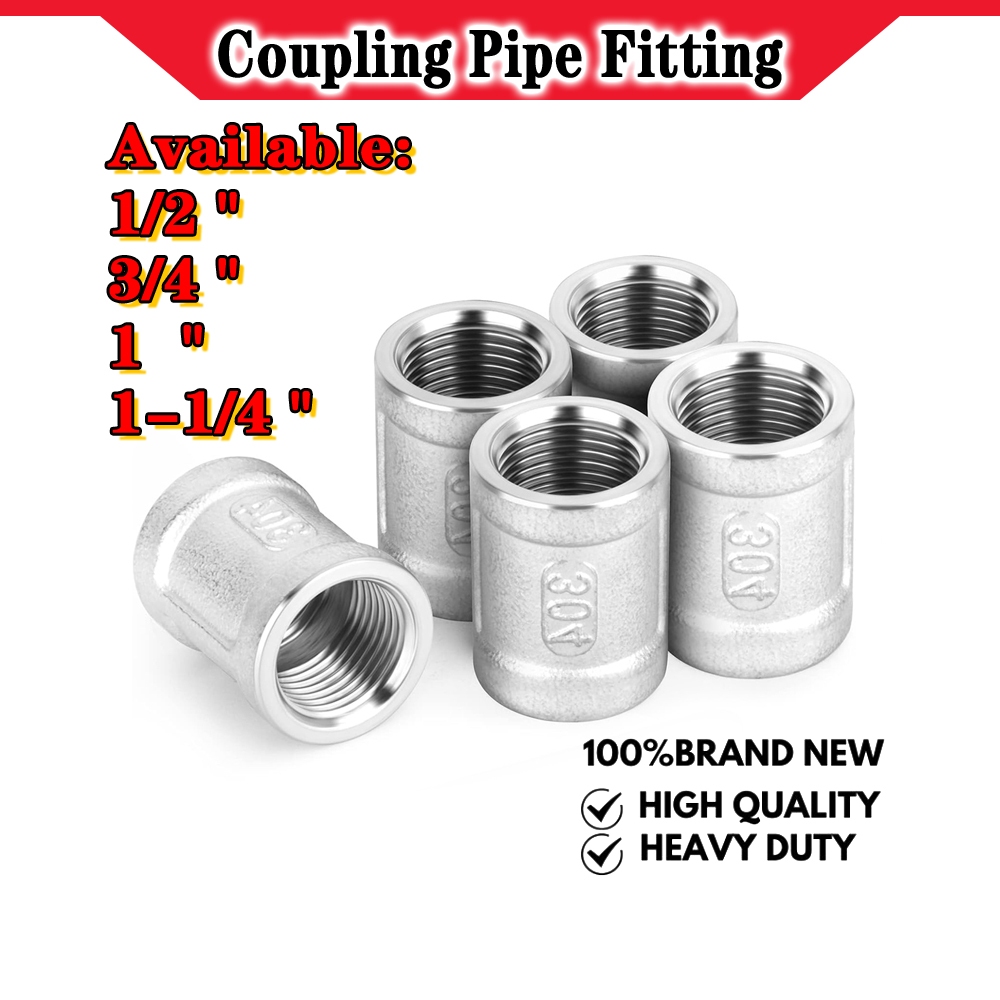 Stainless Steel Coupling Pipe Fittings Standard Size | Shopee Philippines