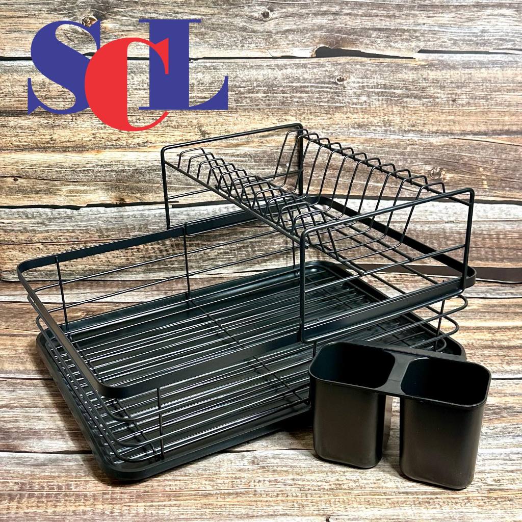 RUST PROOF‼️ MINIMALIST METAL DISH RACK COATED IN MATTE BLACK FINISH # ...