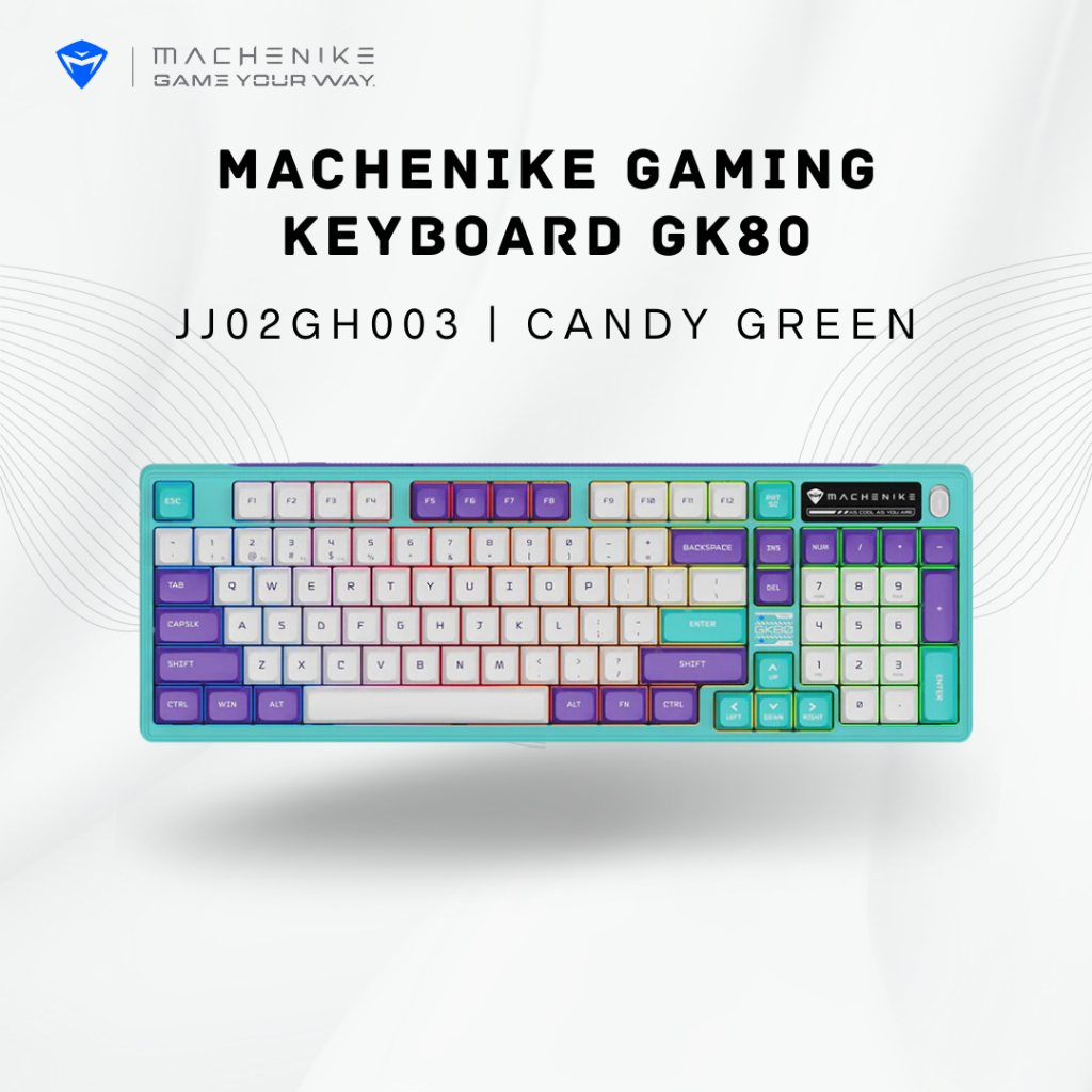 MACHENIKE KEYBOARD GK80 THREE MODE CANDY GREEN VENUS SWITCH (JJ02GH003 ...