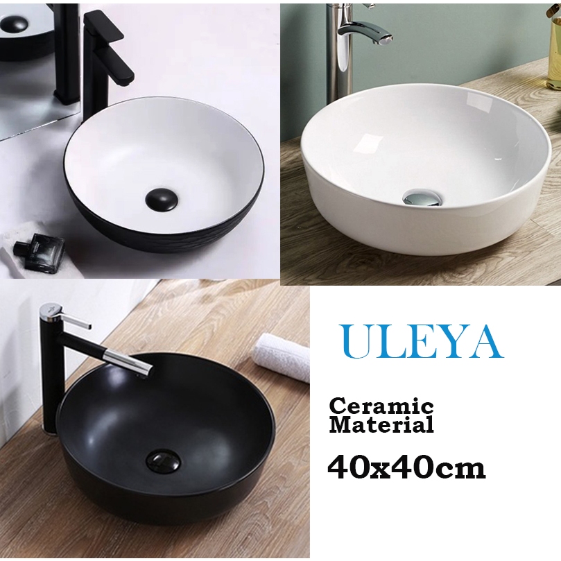 Round Bathroom wash basin Countertop / Bathroom Sink / Quality Ceramic ...