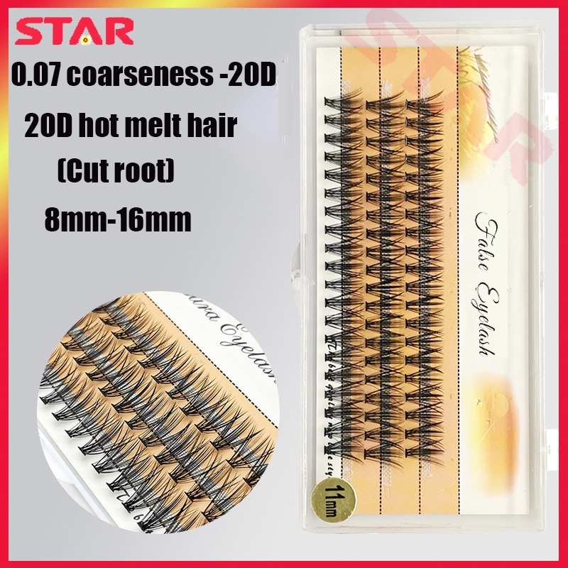 20D 30D 40D DIY Grafting Extension Lashes Nature False Eyelashes 60Pcs ...