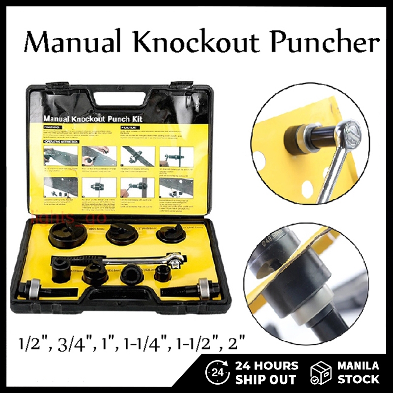 CC-60 1/2" to 2" Manual Knock Out Punch Driver Kit Knockout Punches Set ...