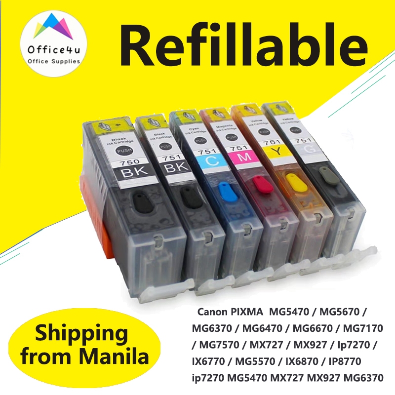PGI 750 CLI 751 ink PGI750XL CLI751XL Ink Cartridge refillable for ...