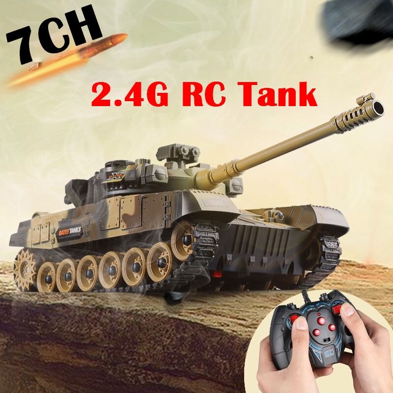 Military Battled Tank toys 2.4G Rechargeable Rc Armoured Fighting ...