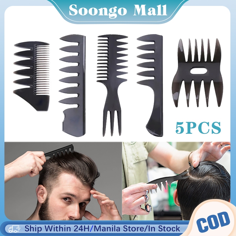 5pcs Vintage Oil Hair Comb Wide-Tooth Airplane Head Comb Salon Styling ...