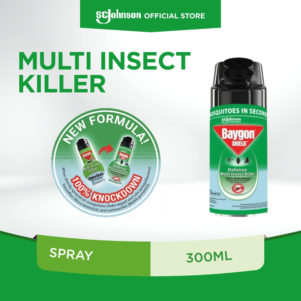 Baygon Shield Defense Multi-Insect Killer - 300 ml | Shopee Philippines