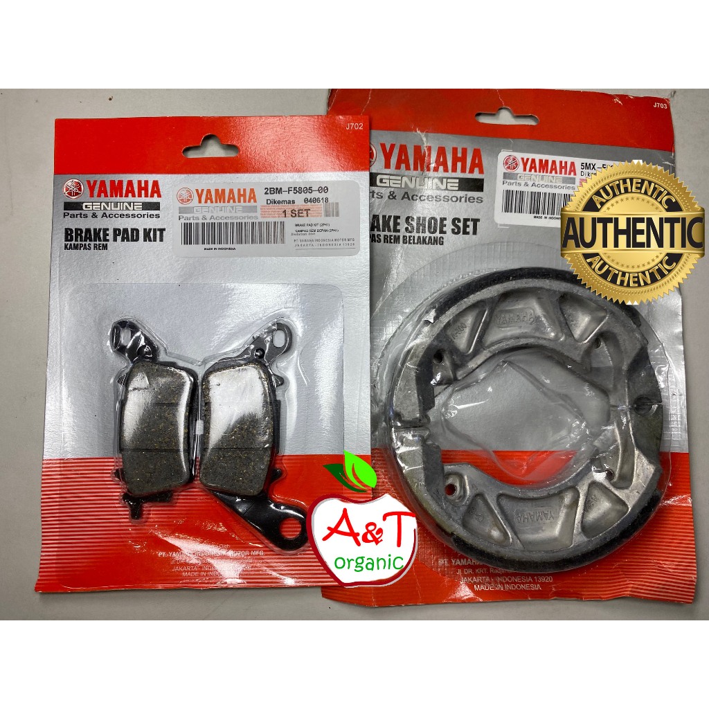 Front Brake Pad & Rear Brake Shoe Yamaha Aerox 155 Gravis M3 Soul I ...