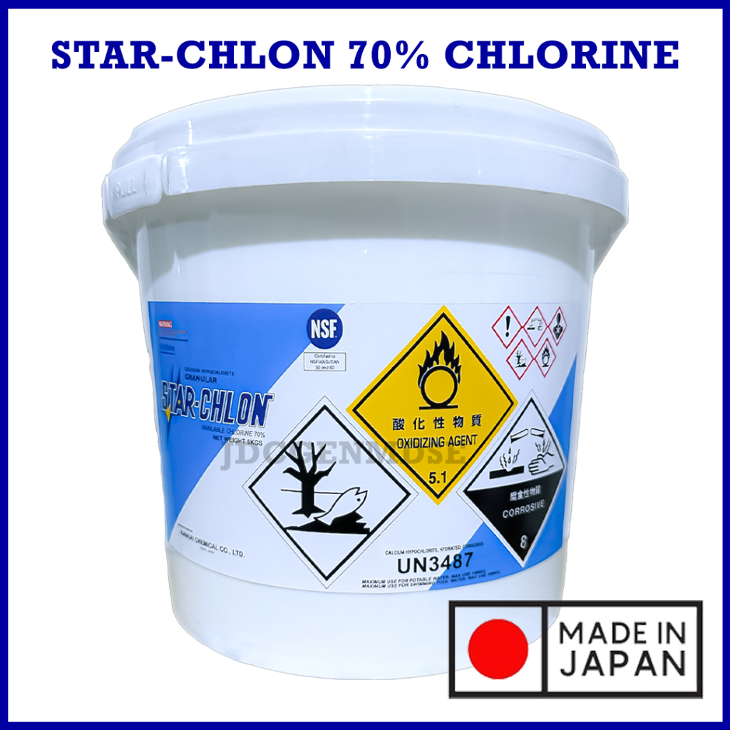 Japan Chlorine 70% Star-Chlon 5 Kilos Granular Chlorine for Swimming ...