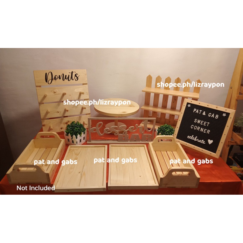 Rustic Sweet Corner Equipment Set (8pcs)For DIY Dessert/Candy Buffet ...