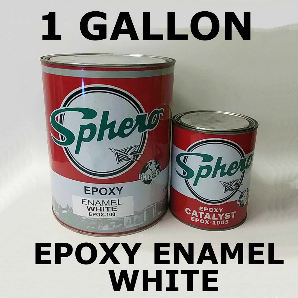 ( 4 LITER ) SPHERO EPOXY ENAMEL WHITE EPOX-100 WITH CATALYST EPOX-1005 ...