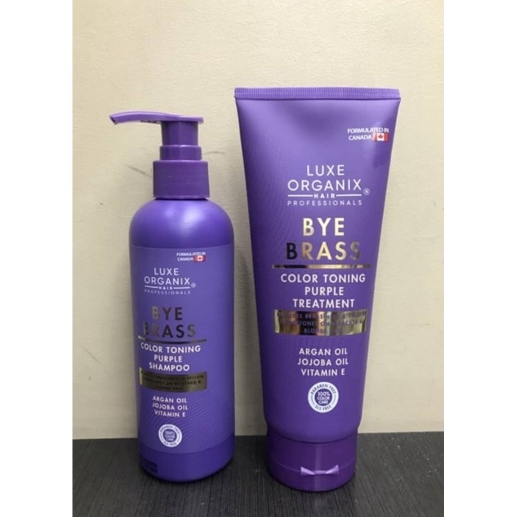 LUXE ORGANIX Bye Brass Purple (Shampoo 210ml / Conditioner 210ml ...