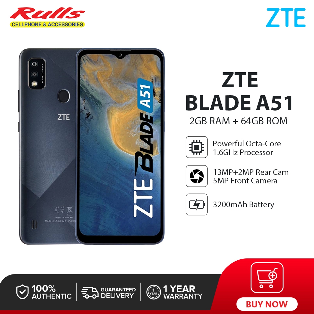 ZTE Blade A51 Smartphone | 2GB+64GB | Octa-core Processor | 6.52” HD+ ...
