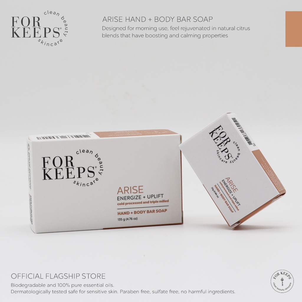 For Keeps Clean Beauty Arise Hand And Body Bar Soap | Shopee Philippines