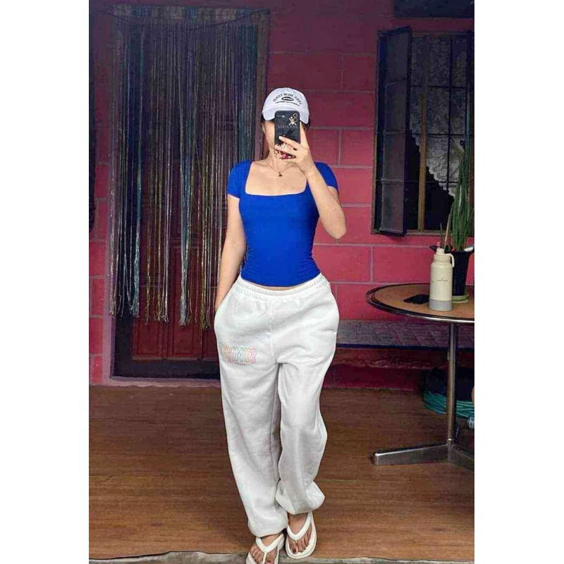 JILLIAN Squareneck Double Lining Top | Shopee Philippines