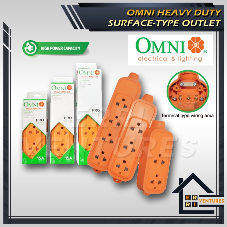 [Omni] Heavy Duty Surface type Outlet (2gang 3gang 4gang) | Shopee ...
