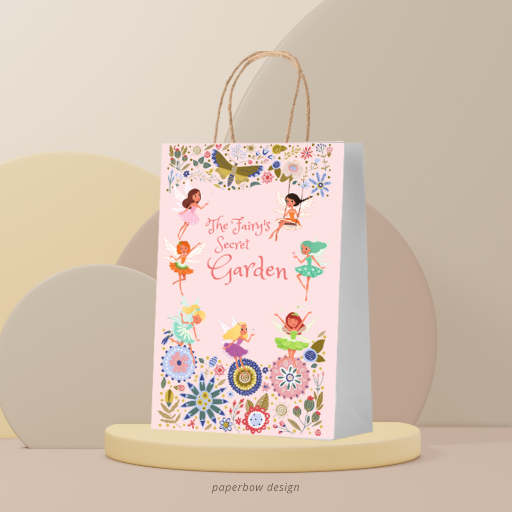 Fairies theme Paper bag Loot Bag with Handle | Shopee Philippines