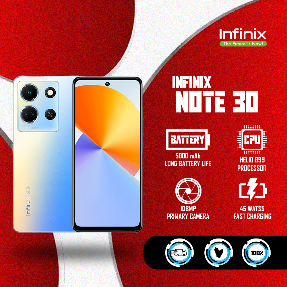 Infinix Note 30 4G| 8GB RAM | 256GB ROM | Helio G99 | 6.78 LCD, 120Hz ...