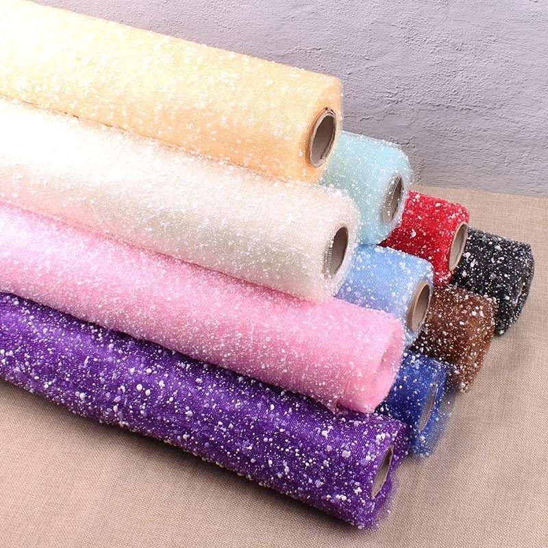 Snow Dot Gauze Bouquet Packaging Material Package Handmade DIY Flower ...