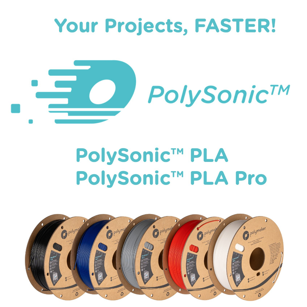Polymaker Polysonic PLA & PLA Pro 3D Printing Filament Revolutionary ...