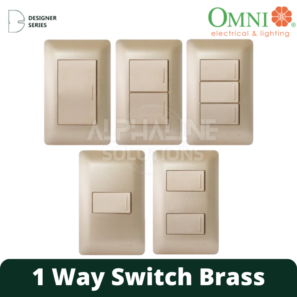 Omni Designer Series 1 Way and 3 Way Brass Switches 16A | Shopee ...