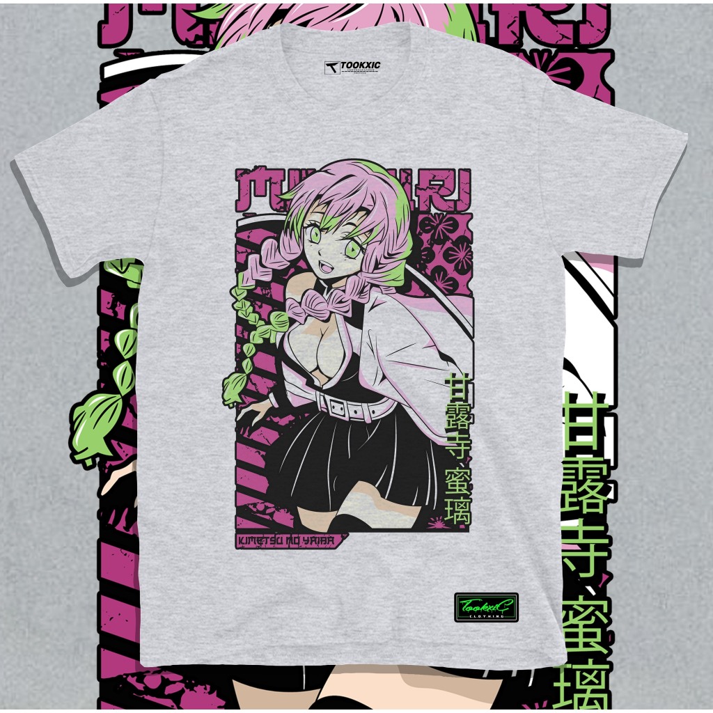 Demon Slayer | MITSURI | Anime Shirt | Light Acid Gray | Sublimation ...