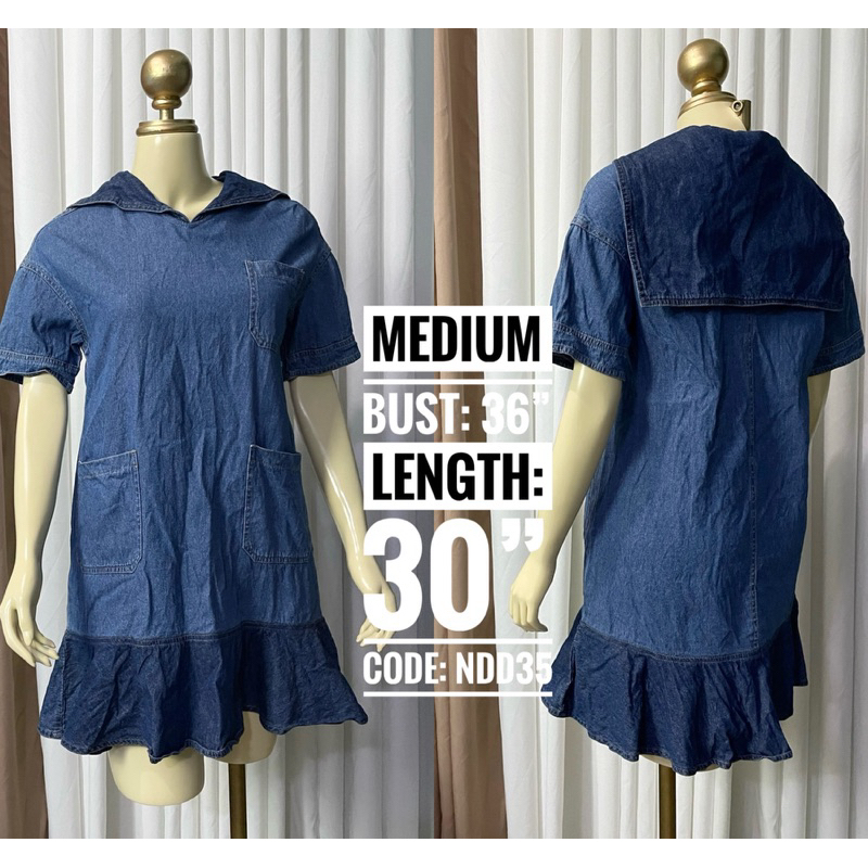 denim dress | maxi mini midi denim dress l ladies maong dress | Shopee ...