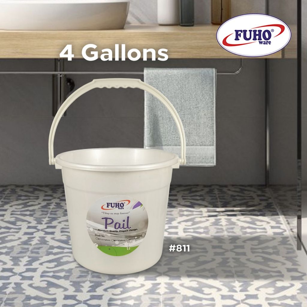 1 pc FUHO 16L 4 Gallon Plastic Pail without Cover #811 | Shopee Philippines