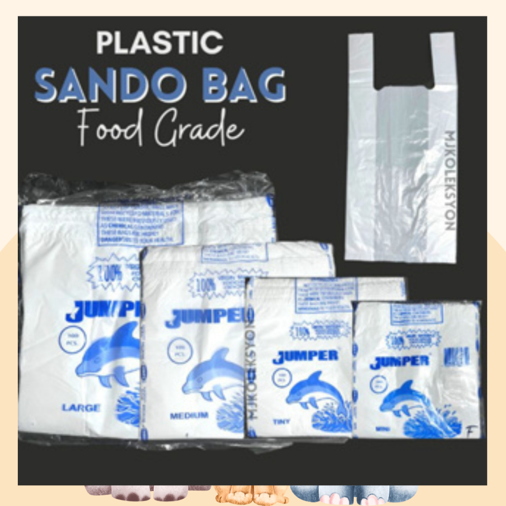 Plastic Sando Bag 100pcs white mini tiny medium large | Shopee Philippines