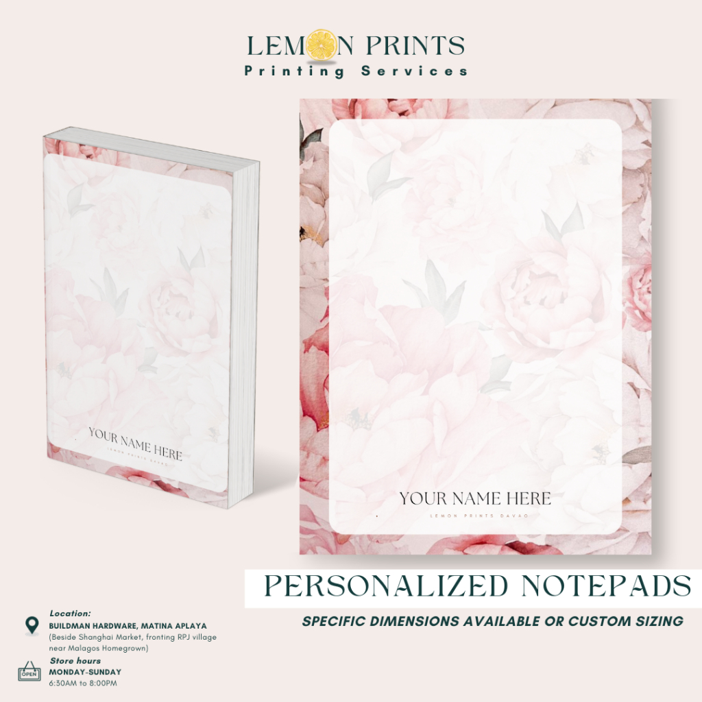 Personalized Aesthetic Floral Watercolor Notepad With or Without Name ...